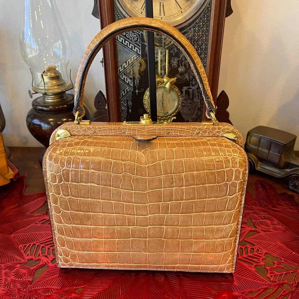 Rare & One Of A Kind Vintage Lederer Handbag, Crocodi… - Gem
